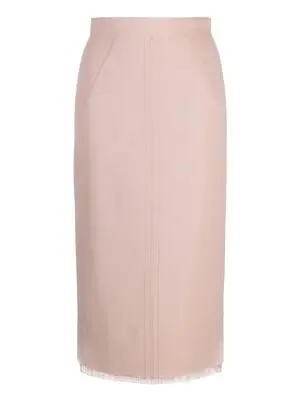 N°21 Lace-trimmed Pencil Skirt - Neutrals