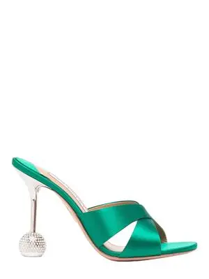 AQUAZZURA Yes Darling Mules - Green