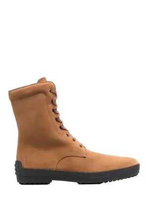 TOD'S Tod's Lace-Up Suede Boots Neutrals