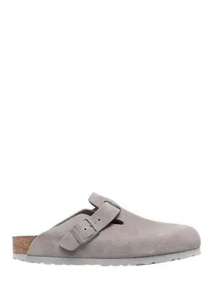 BIRKENSTOCK Suede Slip-on Sandals - Grey