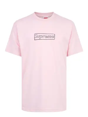 Supreme X Kaws Chalk Logo Crew Neck T-shirt - Pink