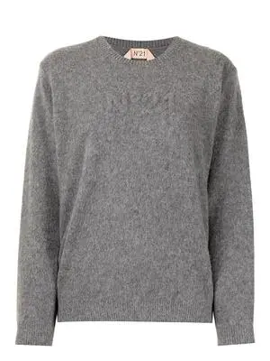 N°21 Embossed Logo Jumper - Grey