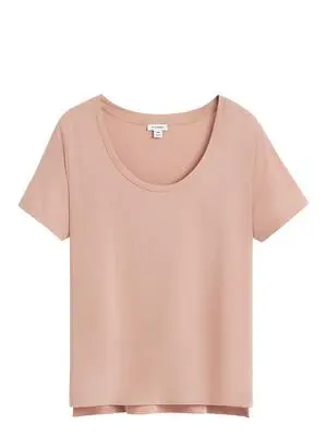 Cuyana Pima Scoop Neck T-Shirt Soft Rose