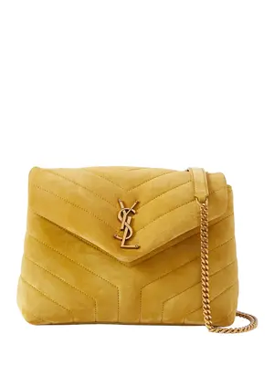 Saint Laurent Loulou Small Matelassé Shoulder Bag Yellow