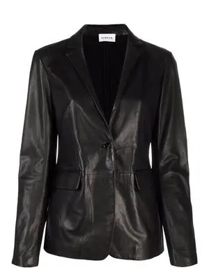 P.A.R.O.S.H Single-breasted Leather Blazer