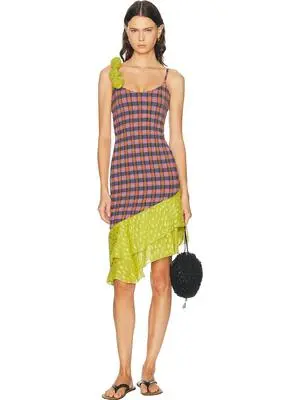CARO LUNA Blanca Midi Dress - Multi & Green
