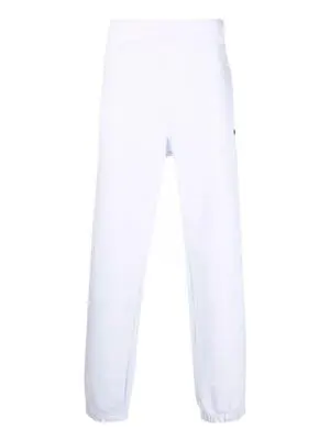 MSGM Logo-print Tapered Cotton Joggers - White