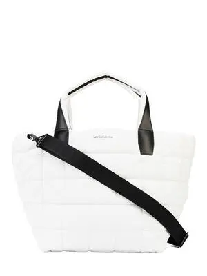VEECOLLECTIVE Quilted Puffer Tote Bag - White