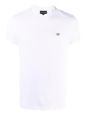 Emporio Armani Logo-patch Short-sleeved T-shirt - White