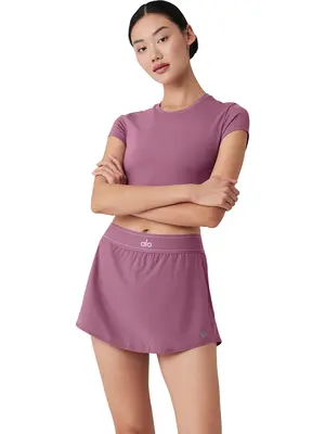 Alo Yoga ALO Soft Crop Finesse Short Sleeve Top Soft Mulberry