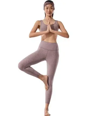 Alo Yoga Soft High-waist 7/8 Highlight Legging - Dark Pink Quartz Heather