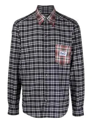 Dolce & Gabbana Check-print Shirt - Blue