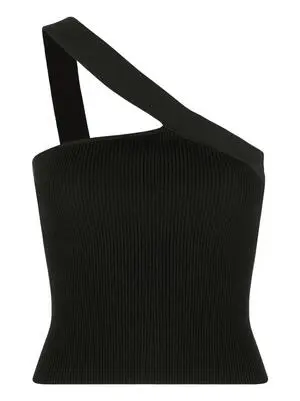 Gauge81 One-shoulder Knit Top - Black