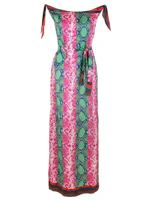 AMIR SLAMA Printed Maxi Dress - Multicolour