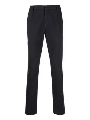 DONDUP Herringbone Straight-leg Trousers - Grey