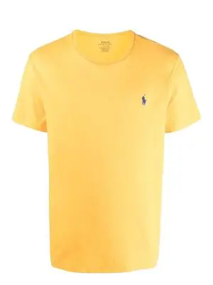 Polo Ralph Lauren Embroidered-logo Short-sleeved T-shirt - Yellow