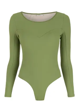 AMIR SLAMA Long Sleeve Bodysuit - Green