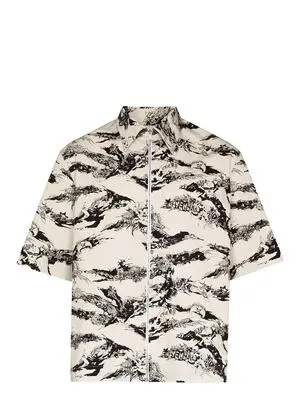 GIVENCHY Gothic Printed Zip Shirt
