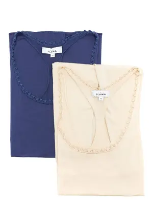 AMIR SLAMA Two-pack Tank Top - Neutrals