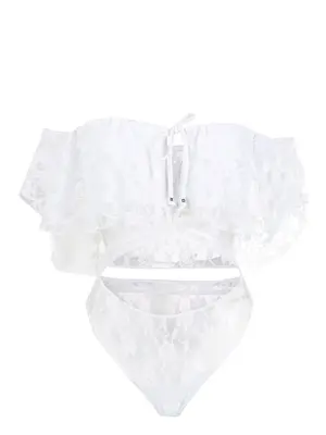 AMIR SLAMA Lace Bodysuit - White