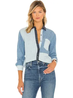 Rails Ingrid Top Patchwork Denim