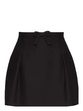 Valentino Garavani Valentino Crepe Couture Skirt Black
