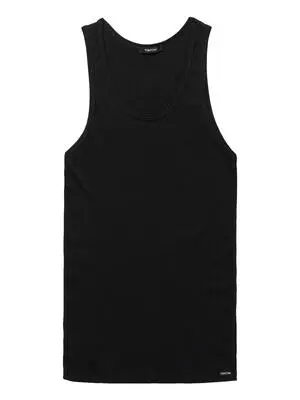 TOM FORD Ribbed Cotton And Modal-blend Tank Top - Black