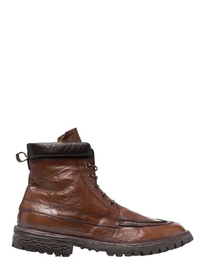 Moma Lace-up Ankle Boots - Brown