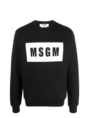 MSGM Logo-print Sweatshirt Black