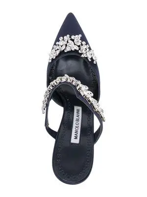 Manolo Blahnik Lurum 90mm Mules - Blue