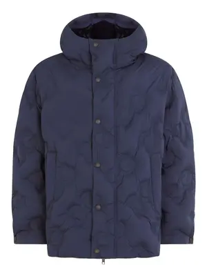 Dolce & Gabbana Quilted Logo Coat - Blue