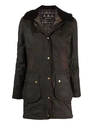 Barbour Waxed Cotton Button-front Coat - Green