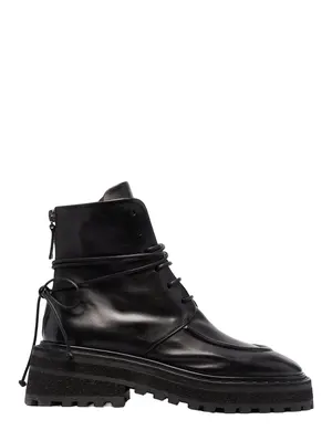 Marsèll Carro Ridged-sole Leather Boots - Black