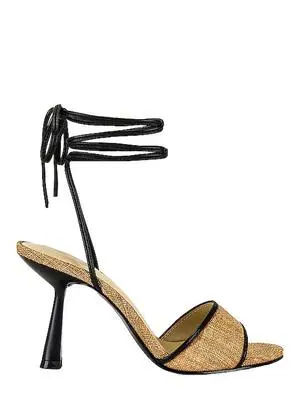 Lpa Amara Raffia And Leather High Heel Sandals - Natural