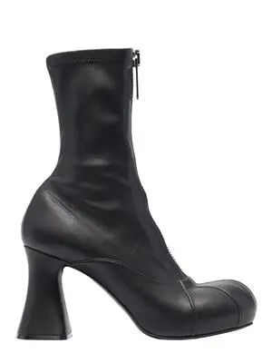 Stella McCartney Faux Leather Zip Ankle Boots - Black