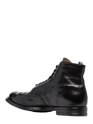 Officine Creative Anatomia Leather Lace-up Boots - Black