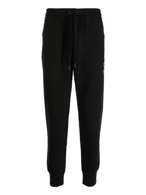 Dolce & Gabbana Crest-embroidered Track Pants - Black