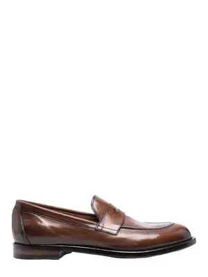 OFFICINE CREATIVE Round-Toe Leather Loafers