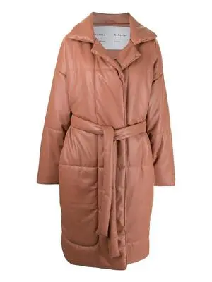 Proenza Schouler White Label Belted Padded Coat - Pink