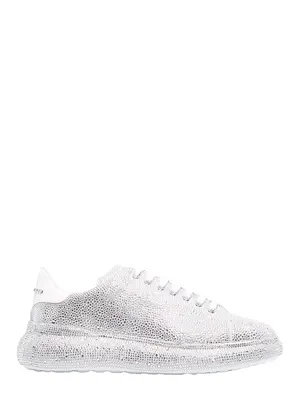 Philipp Plein Crystal-embellished Low Top Sneakers - Silver