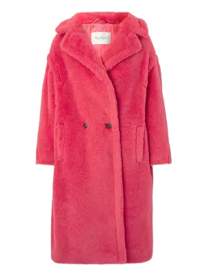 Max Mara Max Mara Tedgirl Alpaca, Wool And Silk-Blend Coat Red