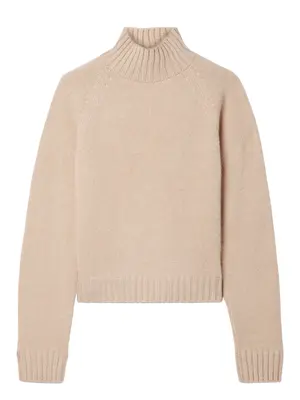THE ELDER STATESMAN The Elder Statesman Cashmere Turtleneck Sweater Neutrals