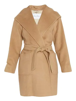Max Mara Rialto Hair Belted Coat - Camel