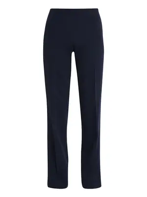 Akris Carole Straight-leg Double-face Wool Pants - Navy