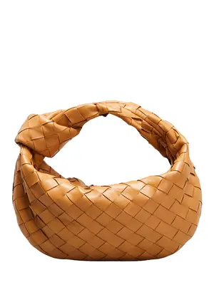 Bottega Veneta Mini Jodie Shoulder Bag Caramel