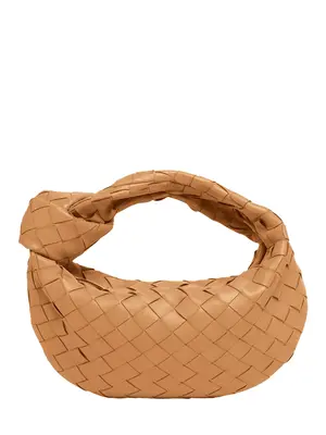 Bottega Veneta Mini Jodie Shoulder Bag Dark Praline-gold