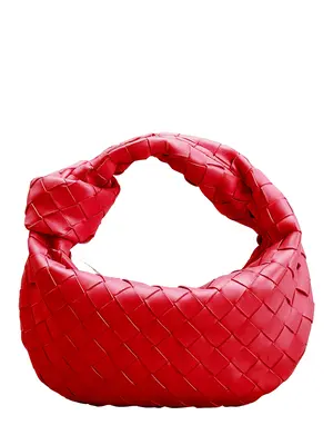 Bottega Veneta Mini Jodie Shoulder Bag Dark Red