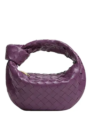 Bottega Veneta Mini Jodie Shoulder Bag Eggplant/gold