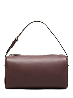 THE ROW THE ROW 90s Lambskin Shoulder Bag Eggplant