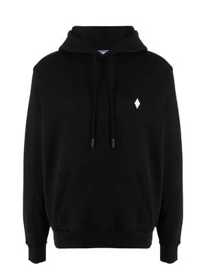 COUNTY OF MILAN Embroidered Cross Logo Hoodie - Black